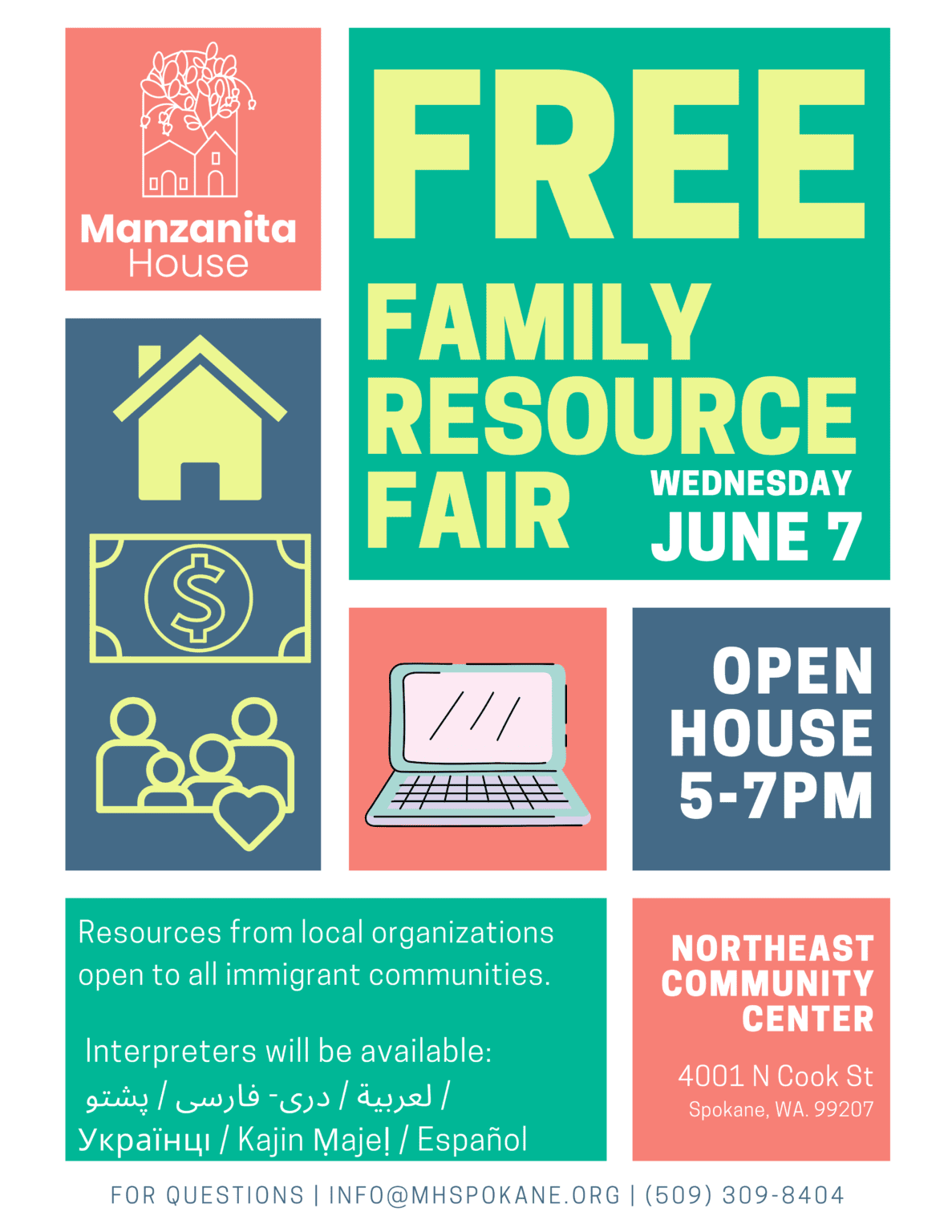 Manzanita House - Immigrant Resource Fair - Northeast Community Center